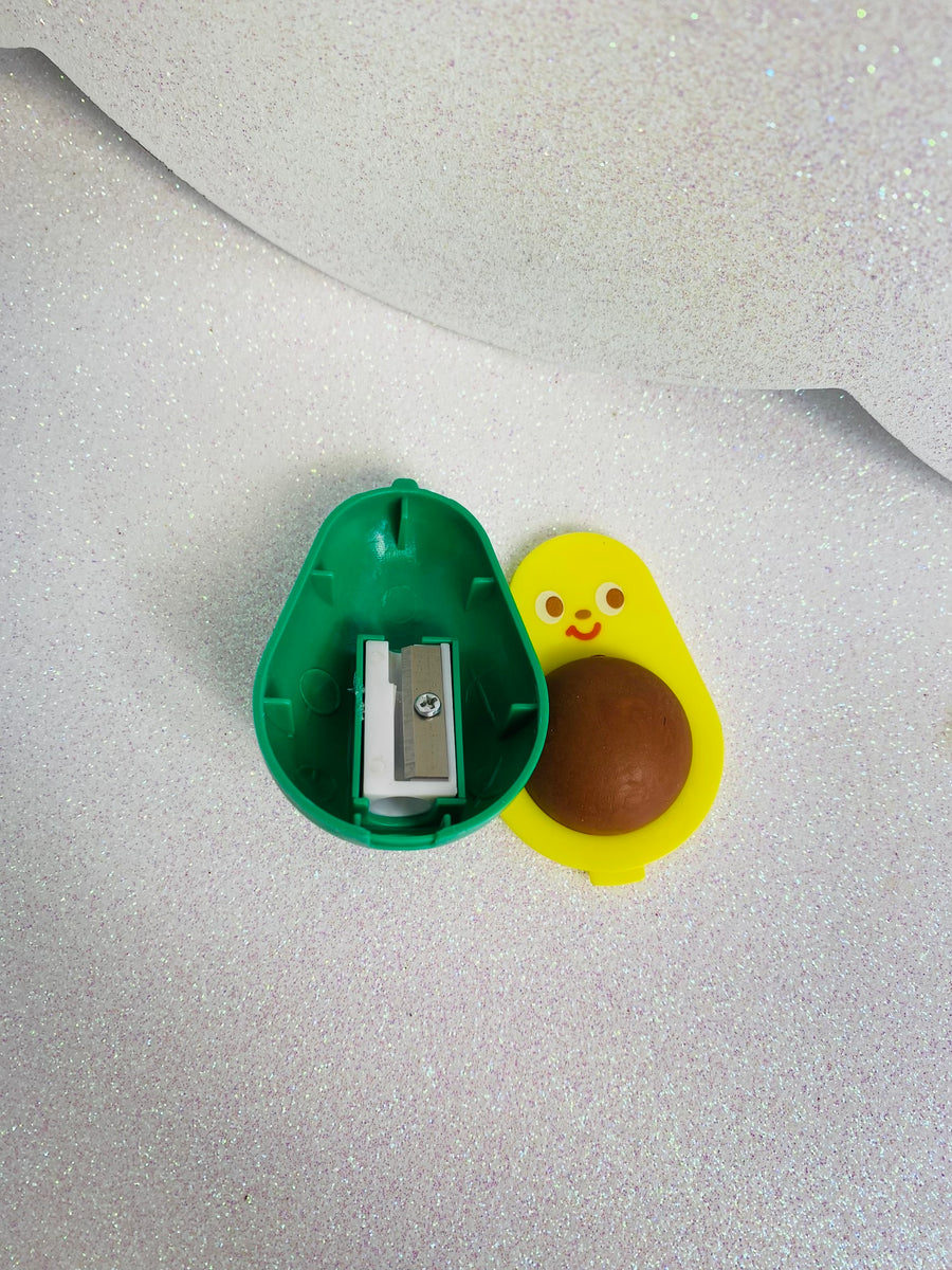 Avocado Sharpener with Eraser – mermaid squish